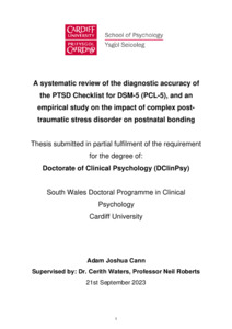 A systematic review of the diagnostic accuracy of the PTSD Checklist ...